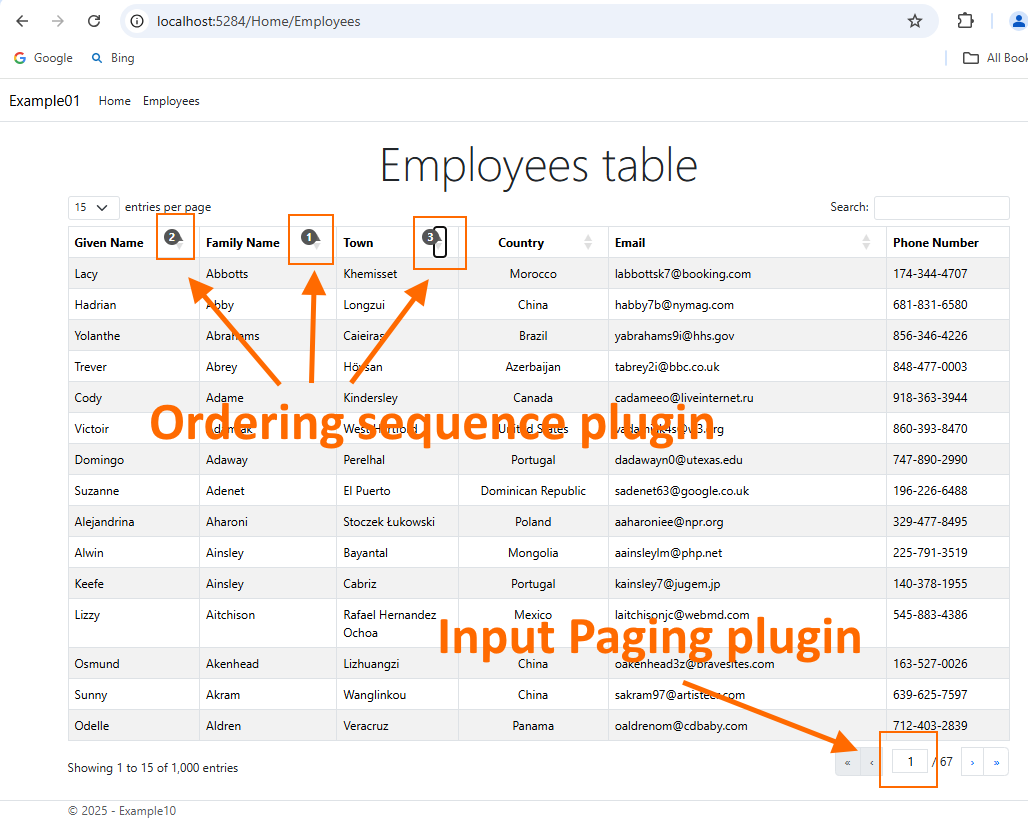 ASP.NET8 using DataTables.net – Part10 – New Plugins - Mark Pelf - Blog